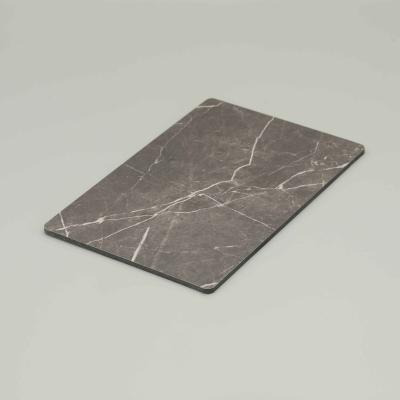 China Scratch Resistant Grey Marble Acp Sheet Facade Stone Marble Aluminium Panel Board 1.5mm To 8mm for sale