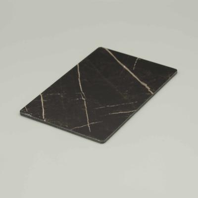 China Grey and Black Marble Finish ACP Sheet - Marble Aluminum Composite Panel for sale