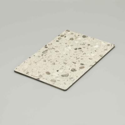 China Acp Sheets Wall Cladding  Decoration Marble Grain White Terrazzo Aluminium Composite Panel for sale