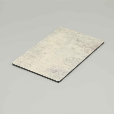 China Scratch Resistant Cement Marbel Finish Acp Natural Stone Texture Pattern Light Gray Marble Composite Panel 4MM for sale