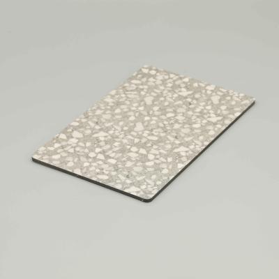 China 4mm Grey PVDF Coated Marble Aluminum Composite Panels A2 Fire Rated Marble ACP Sheets 2440mm With Scratch-resistant for sale