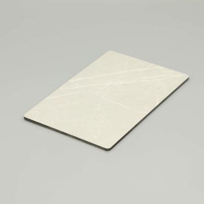 China UV Resistant Easy Maintenance Waterproof Jazz White Marble Aluminum Composite Panel 4MM 1.22*2.44m for sale