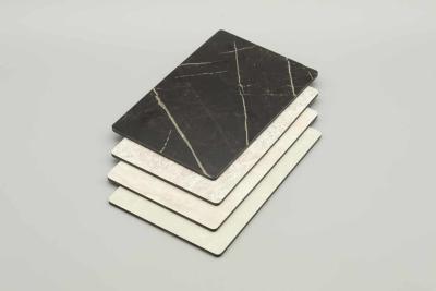 China Reflective Black Marble Acp Sheets Cladding Granite Aluminum Composite Panel Decoration Wall  Panels 0.03mm To 0.6mm Marble Design for sale