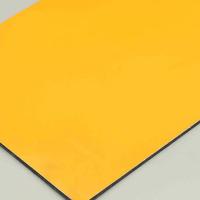 China Dark Yellow 3MM Aluminum Composite Panel Acp Sheet 1300mm Width PE Coated  Wall Cladding For Ceilings for sale