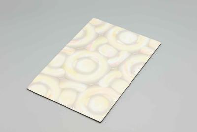 China Light Yellow Doughnuts Durable Pvdf Marble Aluminum Composite Panel 1220MM 4mm Acm For  Exeral Walls Acp for sale