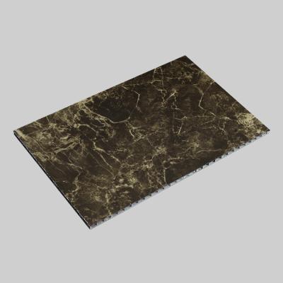 China Fireproof Stone Marble Finish Aluminum Composite Panel WithWhite Black Stripes  Acp Construction Pvdf Coating for sale