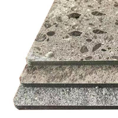 China Black Or Gray  A2 Marble Finish Acp   Panel Manufacturer With Aluminum Composite  With  Brown Anti Scratch 4*8 Size A2 for sale