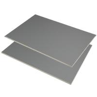 China 1000mm 1500mm Fire Rated Aluminium Composite Panel Grey Fire Retardant Acp for sale