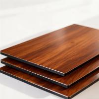 China Jixiang Siji 3D Double Sided Wooden Aluminum Composite Panel | Olive Wood Texture ACP | 4mm B1 Fireproof Core for sale