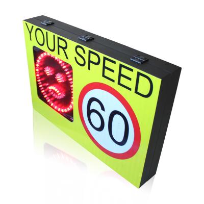China Solar Traffic Speed Sign with Radar Detection - 2 Digit Display, 300m Visibility, 7-10 Day Solar Operation for Highway Safety for sale
