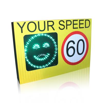 China OEM Traffic Speed Limit Sign with 150m Radar Detection, IP54 Waterproof Rating and Mobile App Control for Highway Safety for sale