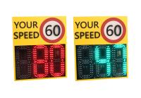 China Solar Radar Speed Display Sign with 3-Digit Display, 500M Visibility & IP54 Rating for Traffic Safety for sale