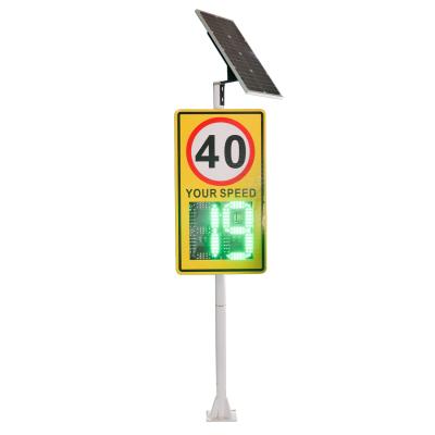 China Vehicle Speed Traffic Limited Sign With 188 Digital Display Solar Sign for sale