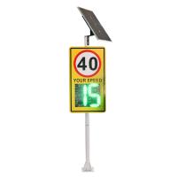 China Vehicle Speed Traffic Limited Sign With 188 Digital Display Solar Sign for sale