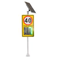 China Vehicle Speed Traffic Limited Sign With 188 Digital Display Solar Sign for sale