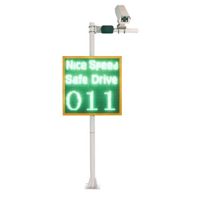China LPR Solar Speed Sign 640x640mm Aluminum Alloy Radar with 250 km/h Detection and IP54 Rating for sale