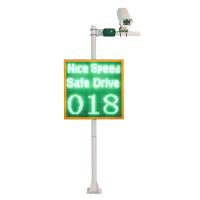 China LPR Solar Speed Sign 640x640mm Aluminum Alloy Radar with 250 km/h Detection and IP54 Rating for sale