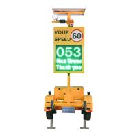 China Portable Radar Speed Trailer with 100W Solar Panel and 0-250km/h Speed Range for Highway Traffic Monitoring for sale