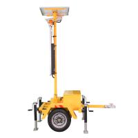 China 100W Solar Portable Radar Speed Trailer with 4-Line Display, 0-130 km/h Detection Range and IP65 Rating for sale