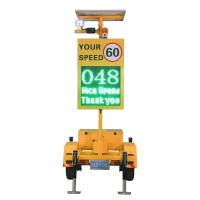 China Portable Traffic Radar Speed Trailer with 100W Solar Panel - 2.7m Mobile Cart, 24.150GHz Radar for Highway Monitoring for sale
