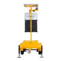 China Portable Traffic Radar Speed Trailer with 100W Solar Panel - 2.7m Mobile Cart, 24.150GHz Radar for Highway Monitoring for sale