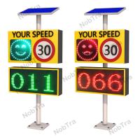China Solar Speed Feedback Sign with 24.125GHz Radar and 60W Solar Panel - Customizable 30-60 km/h Limits for sale