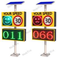 China Solar Speed Feedback Sign with 24.125GHz Radar and 60W Solar Panel - Customizable 30-60 km/h Limits for sale