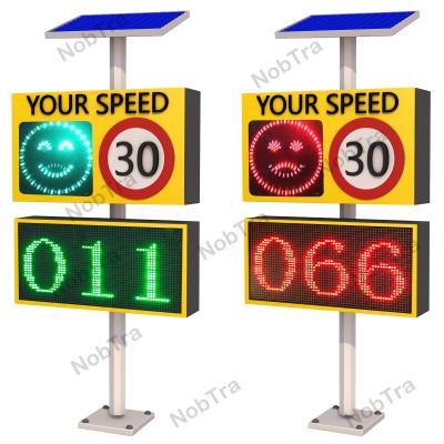 China Battery Powered Built In Radar Detect Speed Beacon System Featuring LED Display Type for Speed Monitoring and Traffic Safety for sale