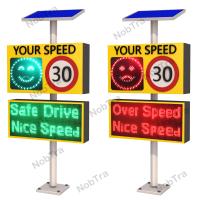 China Solar Speed Feedback Sign with 24.125GHz Radar and 60W Solar Panel - Customizable 30-60 km/h Limits for sale