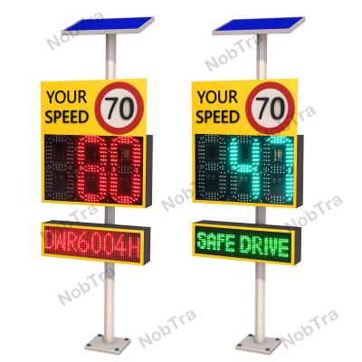 China Solar Radar Speed Display Sign with 3-Digit Display, 500M Visibility & IP54 Rating for Traffic Safety for sale