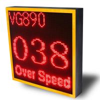 China LPR Solar Speed Sign with Phone APP Control - 640x640mm Panel, 0-250 km/h Range, IP54 Waterproof for sale
