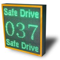 China LPR Solar Speed Sign with 640×640mm LED Display and 0-250 km/h Speed Range for Traffic Safety for sale
