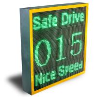 China LPR Solar Speed Sign with Phone APP Control - 640x640mm Panel, 0-250 km/h Range, IP54 Waterproof for sale