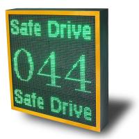 China LPR Solar Speed Display Sign with 640x640mm Panel, 0-250 km/h Detection Range and CE Certification for sale