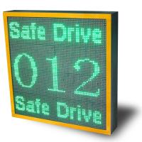 China Solar Powered Aluminum Speed Sign with Digital Display 0-250 Km/h Range 6500nits Brightness for sale