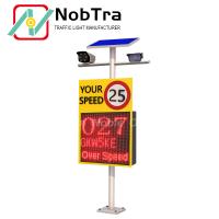 China Solar LPR Camera Radar Speed Sign with 640x640mm LED Screen and 6500 Nits Brightness for Traffic Management for sale