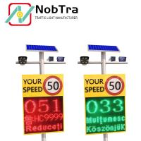 China Solar LPR Camera Radar Speed Sign with 640x640mm LED Screen and 6500 Nits Brightness for Traffic Management for sale