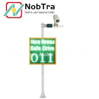 China LPR Solar Speed Sign 640x640mm LED Display with Radar Detection IP54 Waterproof for sale