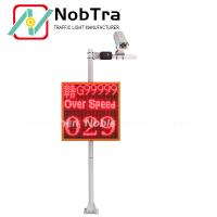 China IP54 LPR Solar Speed Sign with 640×640mm LED Display and 6500 Nits Brightness for Traffic Safety for sale