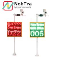 China NobTra Solar Speed Limit Sign with LPR Camera - 640mm Panel, 6500 Nits Brightness, IP54 Waterproof for sale