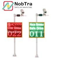 China NobTra Solar Speed Limit Sign with LPR Camera - 640mm Panel, 6500 Nits Brightness, IP54 Waterproof for sale