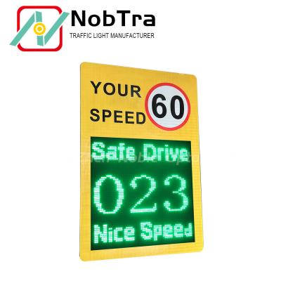 China Radar Speed Signs Speed Aware Radar Speed Signs Weatherproof IP54 Iron Material Traffic Management Tool for Speed Regulation for sale