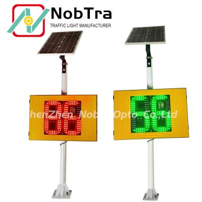 China NobTra NBTR88-S30 Solar Powered Radar Speed Sign with 88 LED Display and 60W Solar Panel for Traffic Safety for sale