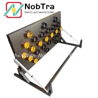 China 25 Lamps Solar Battery Trailer Mount Remote Control LED Traffic Signal Board CE Certified for sale