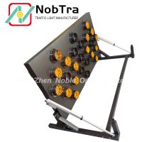China Solar Battery LED Arrow Sign Board with 25 Amber LEDs for Vehicle or Trailer Mount for sale