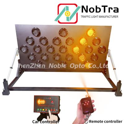 China Solar Powered LED Arrow Board with 500m Visibility, 25 Arrows & Wireless Remote Control for Traffic Safety for sale