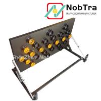 China Solar Powered LED Arrow Board with 25 Lamps, 12/24VDC, 500m Visibility for Traffic Management for sale