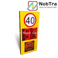 China Drive Safety Solar Powered Smiley Face Speed Sign with 60W Solar Panel and 300m Visibility for Traffic Management for sale