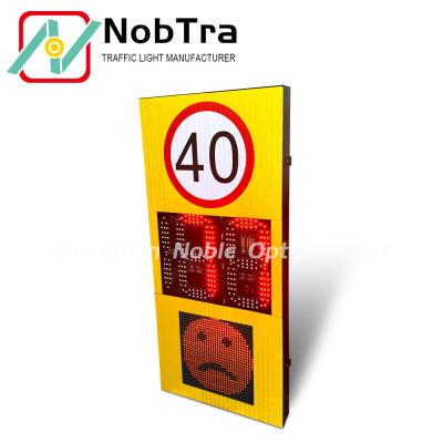 China Solar LED Radar Speed Sign with 10-250 km/h Detection Range, IP54 Waterproof Rating and 100m Standard Distance for sale