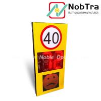 China NobTra Solar LED Radar Speed Sign 1500×600×70mm with 24.125GHz Radar and IP54 Waterproof Rating for sale